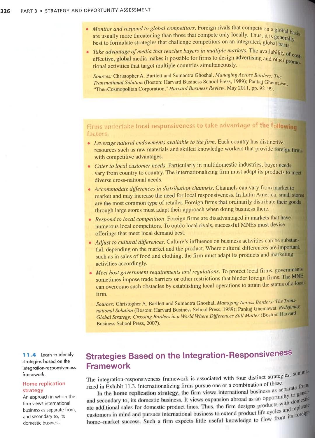 Solved Draw a mind-map of what is Integration-Responsiveness | Chegg ...