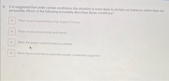 Solved 6. It is suggested that under certain conditions, the | Chegg.com