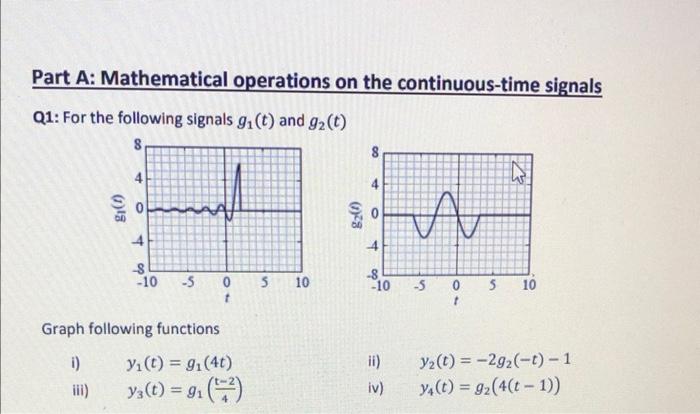 Solved Part A: Mathematical operations on the | Chegg.com