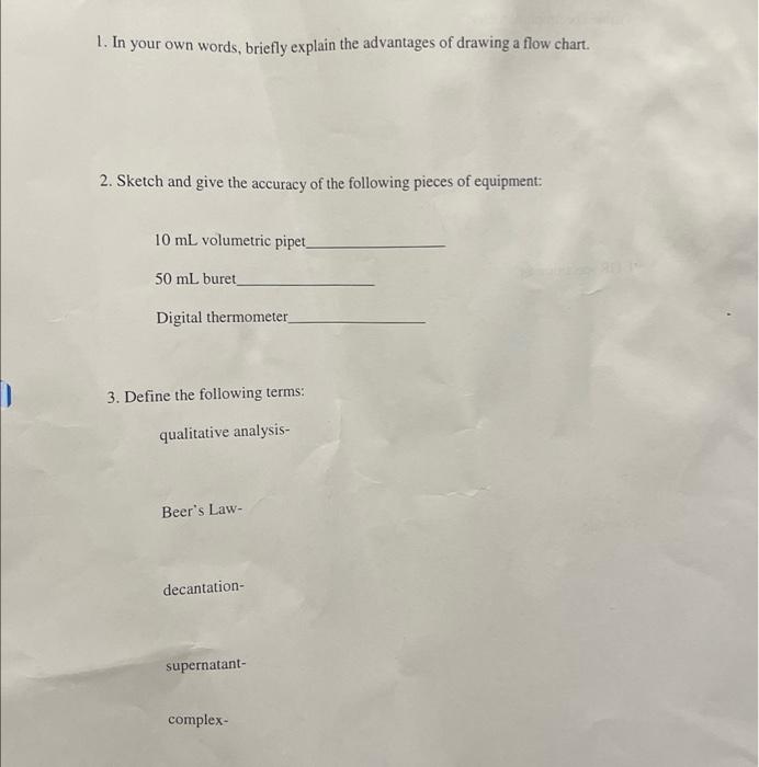 Solved 1. In your own words, briefly explain the advantages | Chegg.com