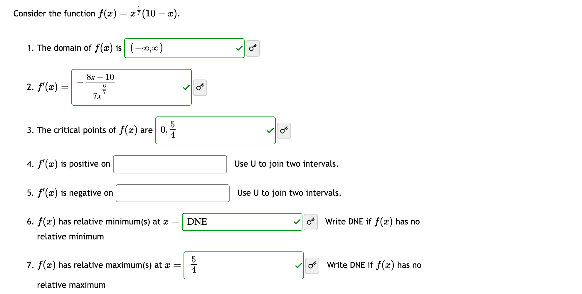 Solved Consider the function f(x)=x17(10-x).The domain | Chegg.com