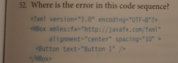 Solved 52. Where is the error in this code sequence? | Chegg.com