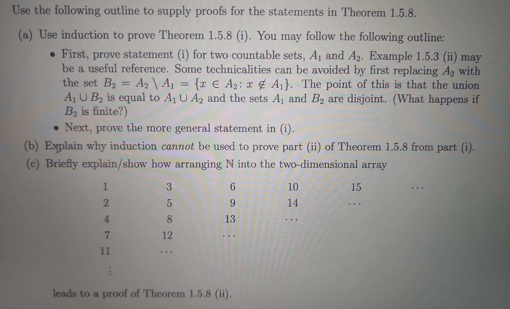 Solved Use the following outline to supply proofs for the | Chegg.com