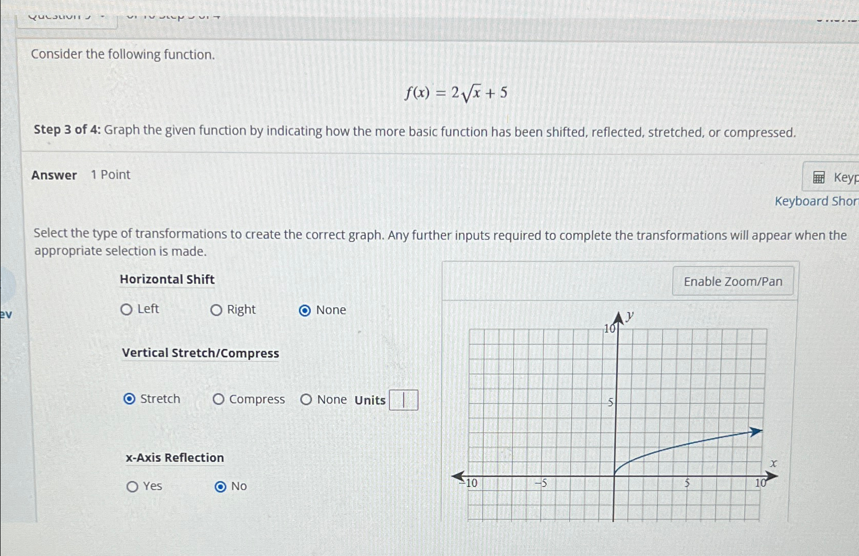 Solved Consider the following function.f(x)=2x2+5Step 3 ﻿of | Chegg.com