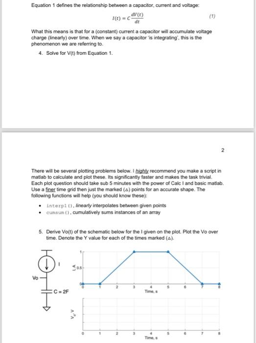 Solved Equation 1 defines the relationship between a | Chegg.com