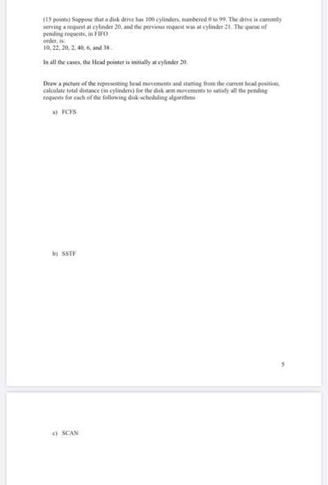 Solved (15 points) Suppose that a disk drive has 100 | Chegg.com