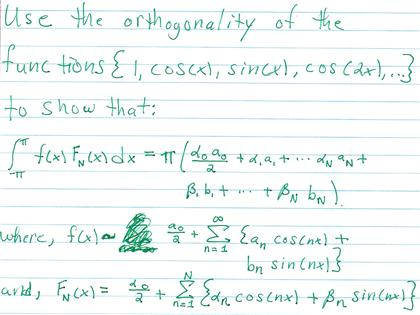 Solved Use the orthogonality of the function {1, cos(x), | Chegg.com