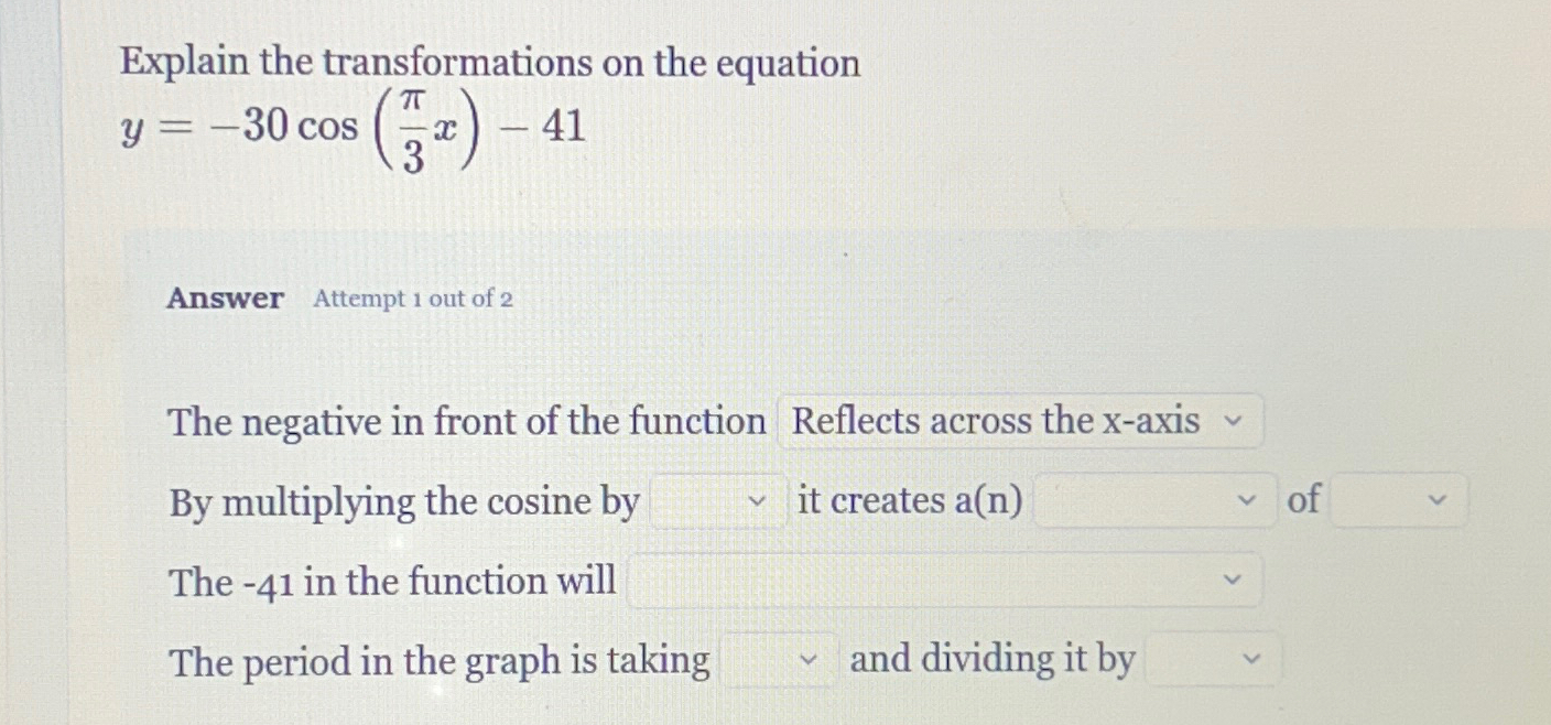 Solved Explain the transformations on the | Chegg.com