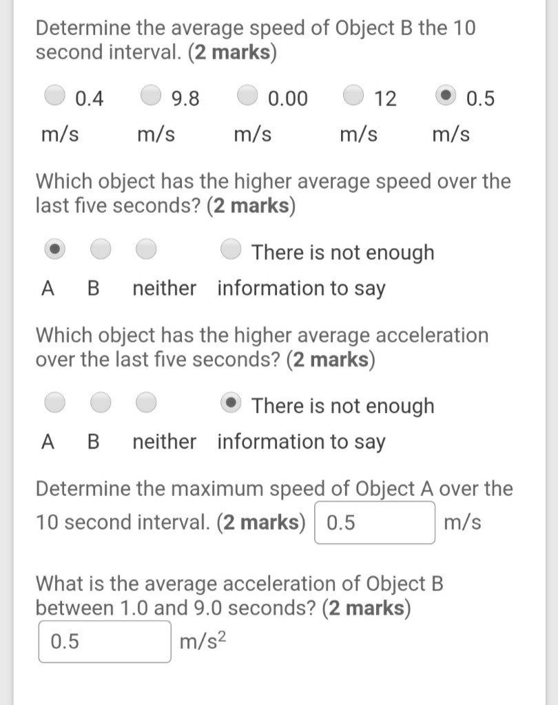 Solved Two Objects A And B Have The Following 1d Position