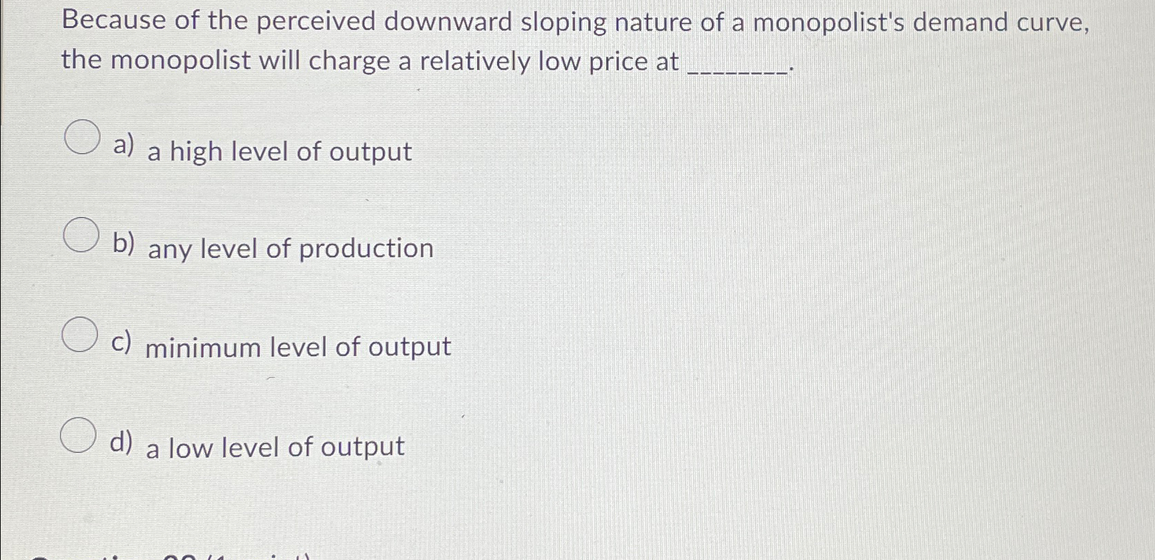 Solved Because of the perceived downward sloping nature of a | Chegg.com