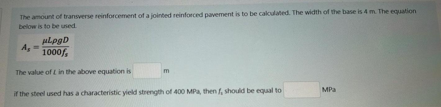 Solved The amount of transverse reinforcement of a jointed | Chegg.com