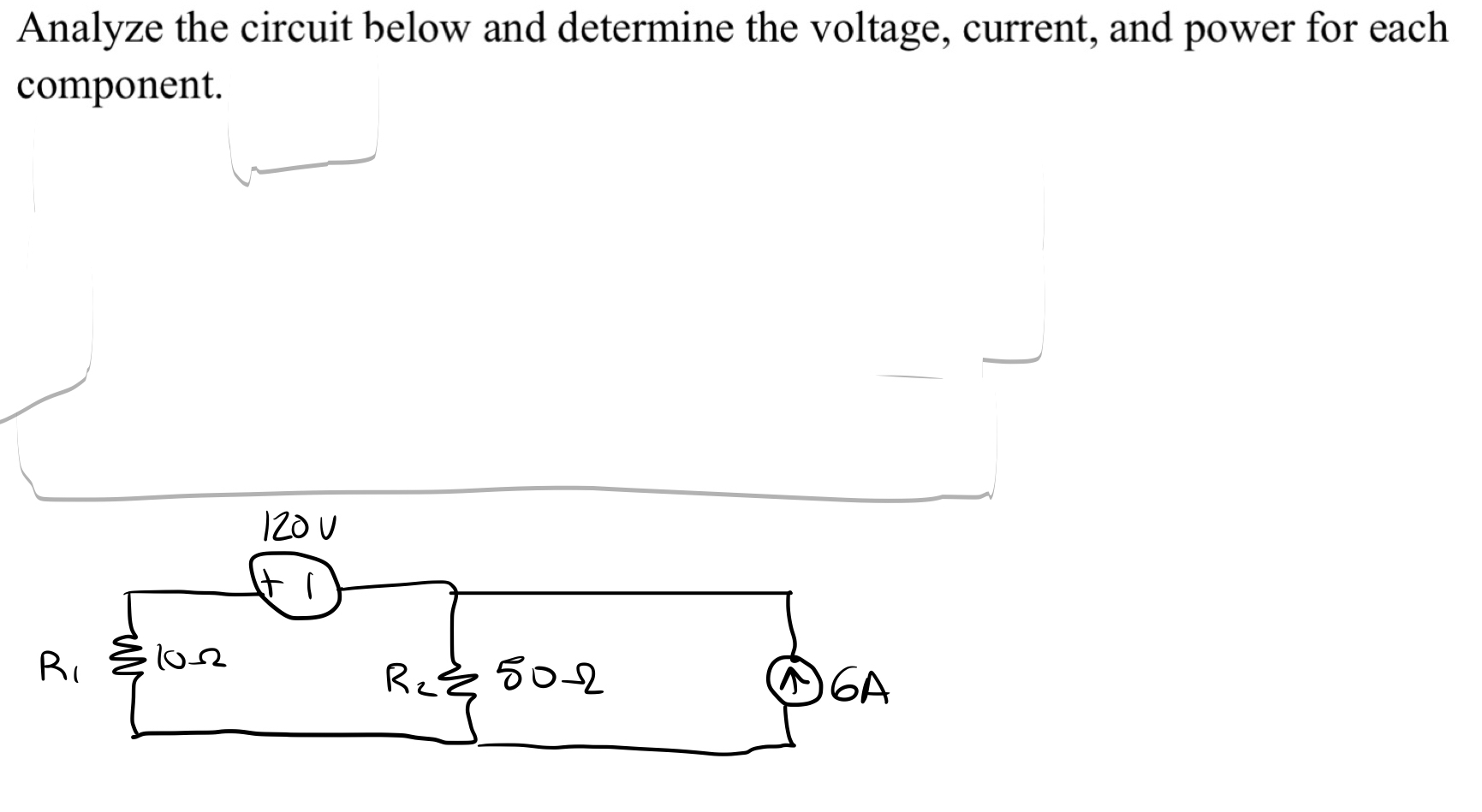 Solved Analyze the circuit below and determine the voltage, | Chegg.com