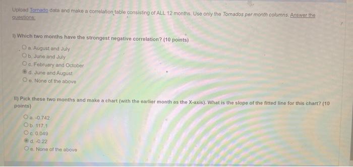 Solved Upload Tornado date and make a correlation table | Chegg.com