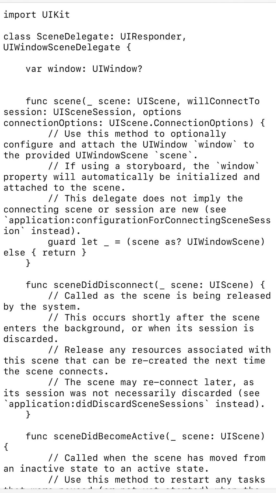 Solved import UIKit class SceneDelegate: UIResponder, | Chegg.com