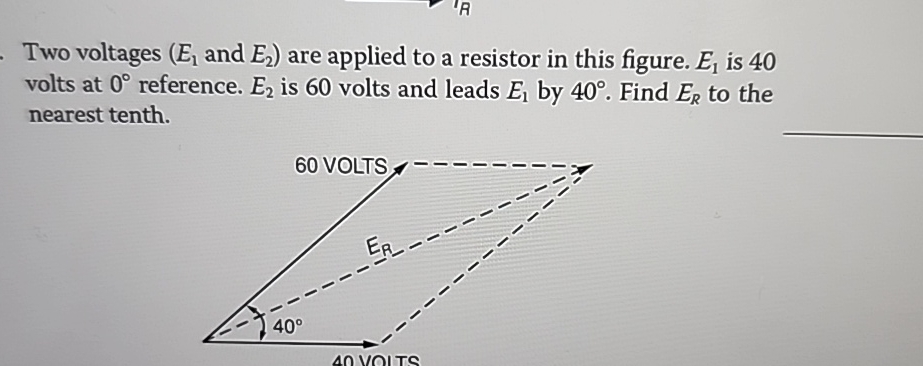 Solved Two voltages and (:E2} ﻿are applied to a resistor in | Chegg.com