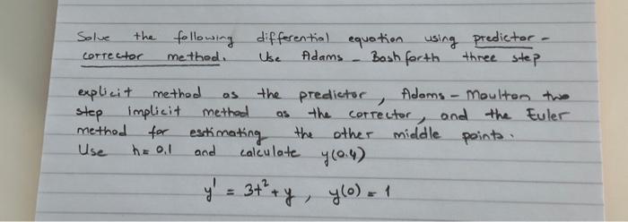 Solved Solve the following differential equation using | Chegg.com