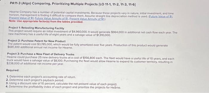 Solved PA11-3 (Algo) Comparing, Prioritizing Multiple | Chegg.com