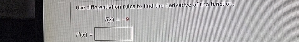 Solved Use differentiation rules to find the derivative of | Chegg.com