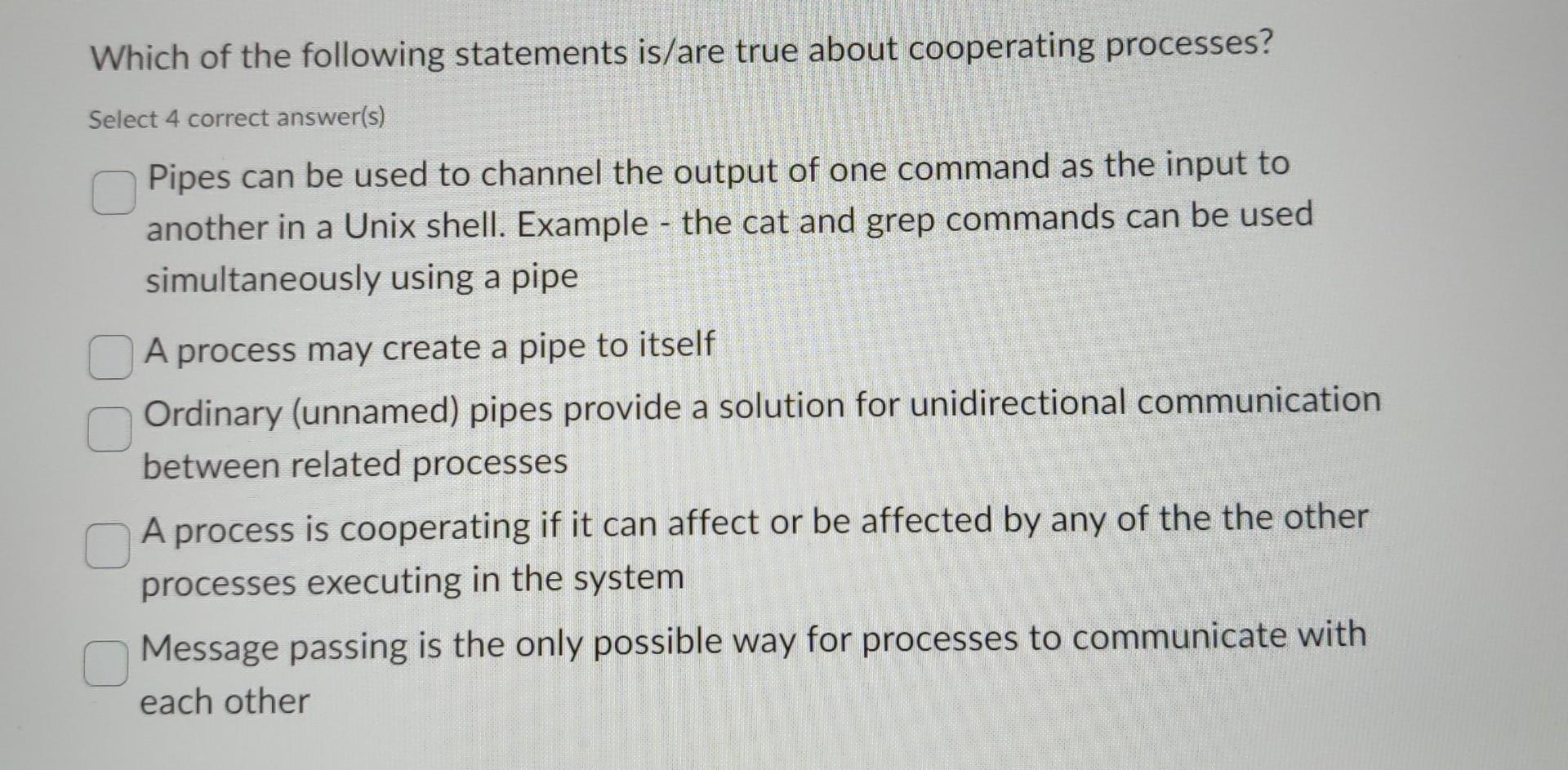 Which of the following statements is/are true about | Chegg.com