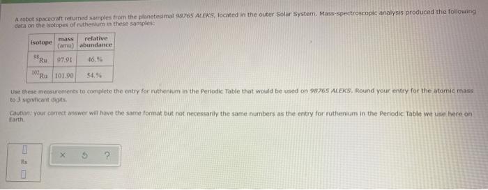Solved A robot spacecraft returned samples from the | Chegg.com