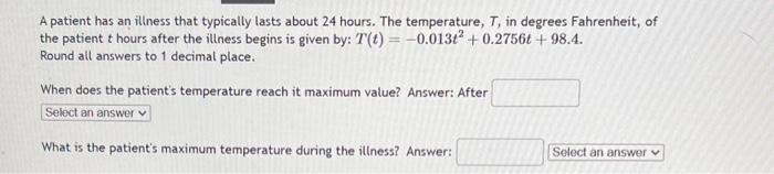 Solved A patient has an illness that typically lasts about | Chegg.com