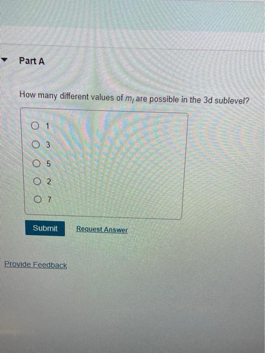 Solved Part A How many different values of my are possible | Chegg.com