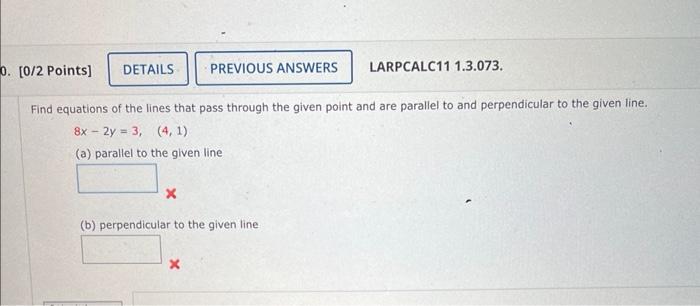 Solved Find equations of the lines that pass through the | Chegg.com