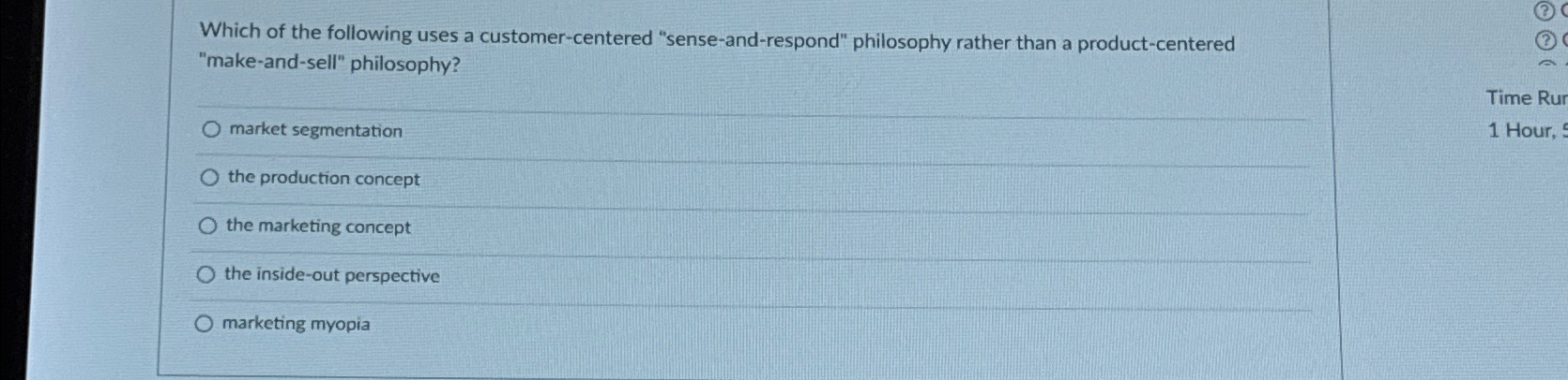 Solved Which of the following uses a customer-centered | Chegg.com