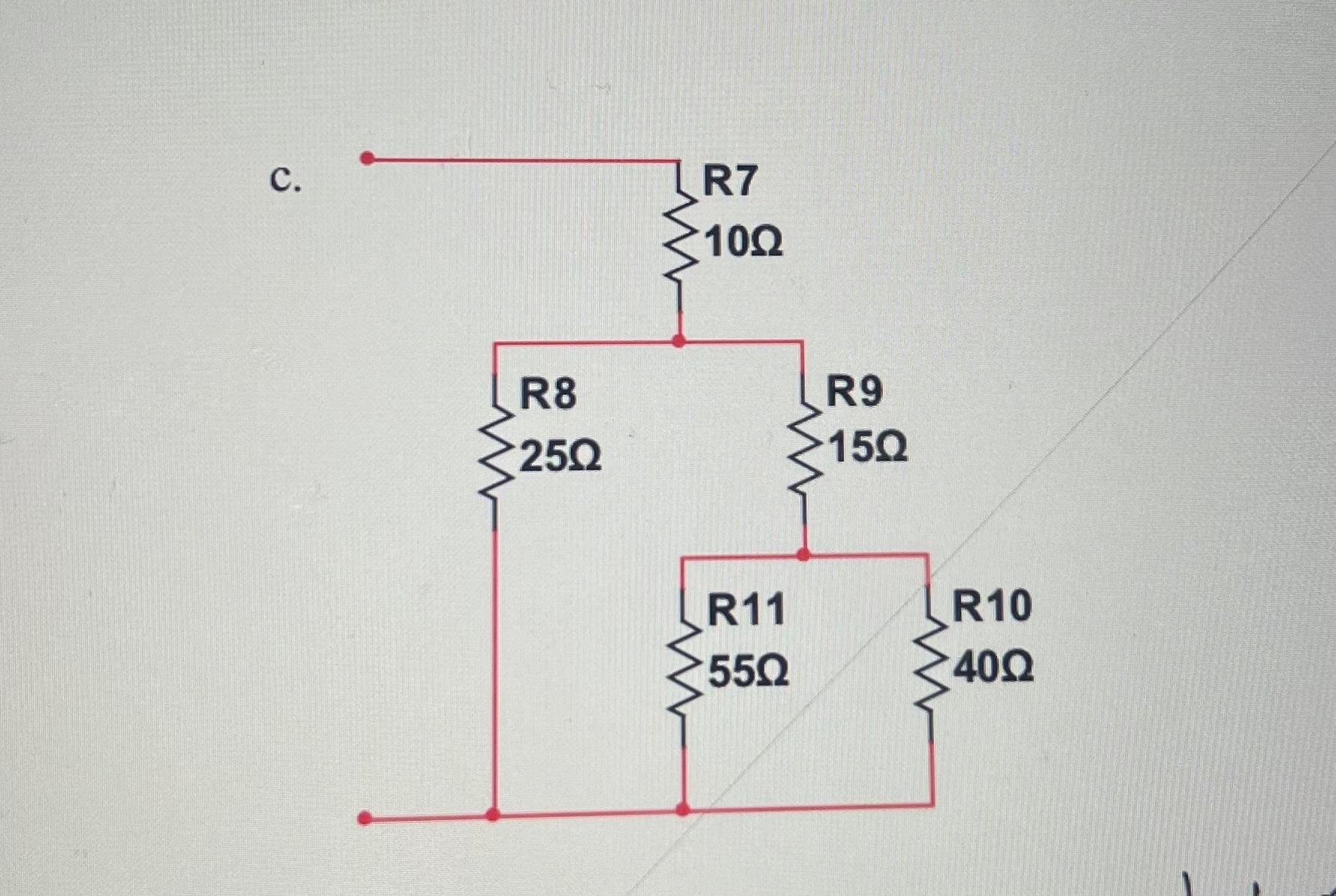 Solved Ise ohms law to calculate the equivalence resistance | Chegg.com