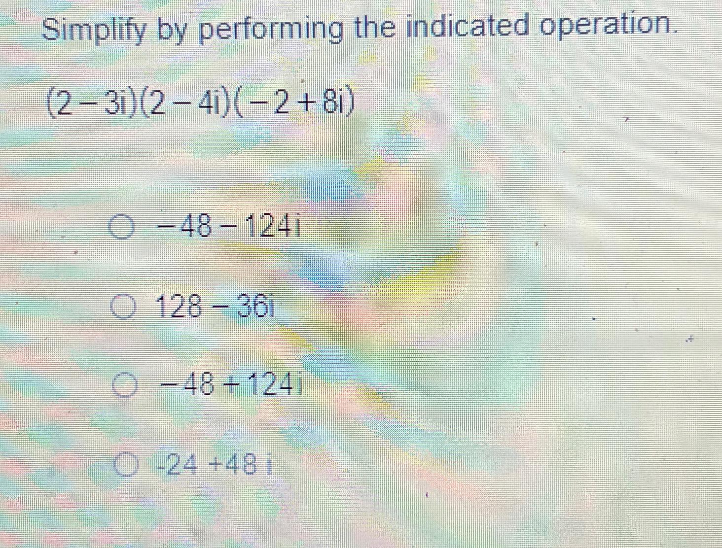 Solved Simplify by performing the indicated | Chegg.com