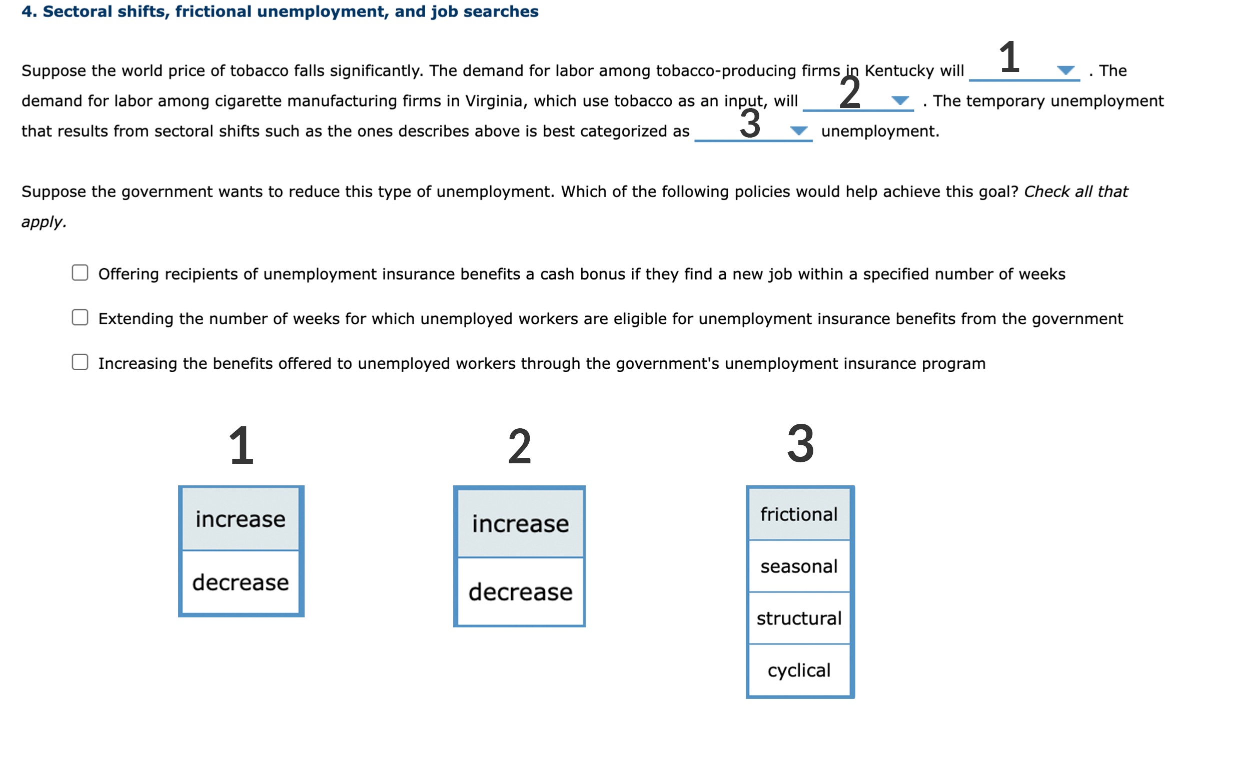 Solved Sectoral shifts, frictional unemployment, and job | Chegg.com