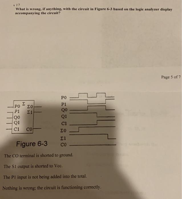 Solved :17 What is wrong, if anything, with the circuit in | Chegg.com