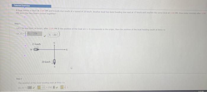 Solved sten1 ting5The position of the boat heading east at | Chegg.com