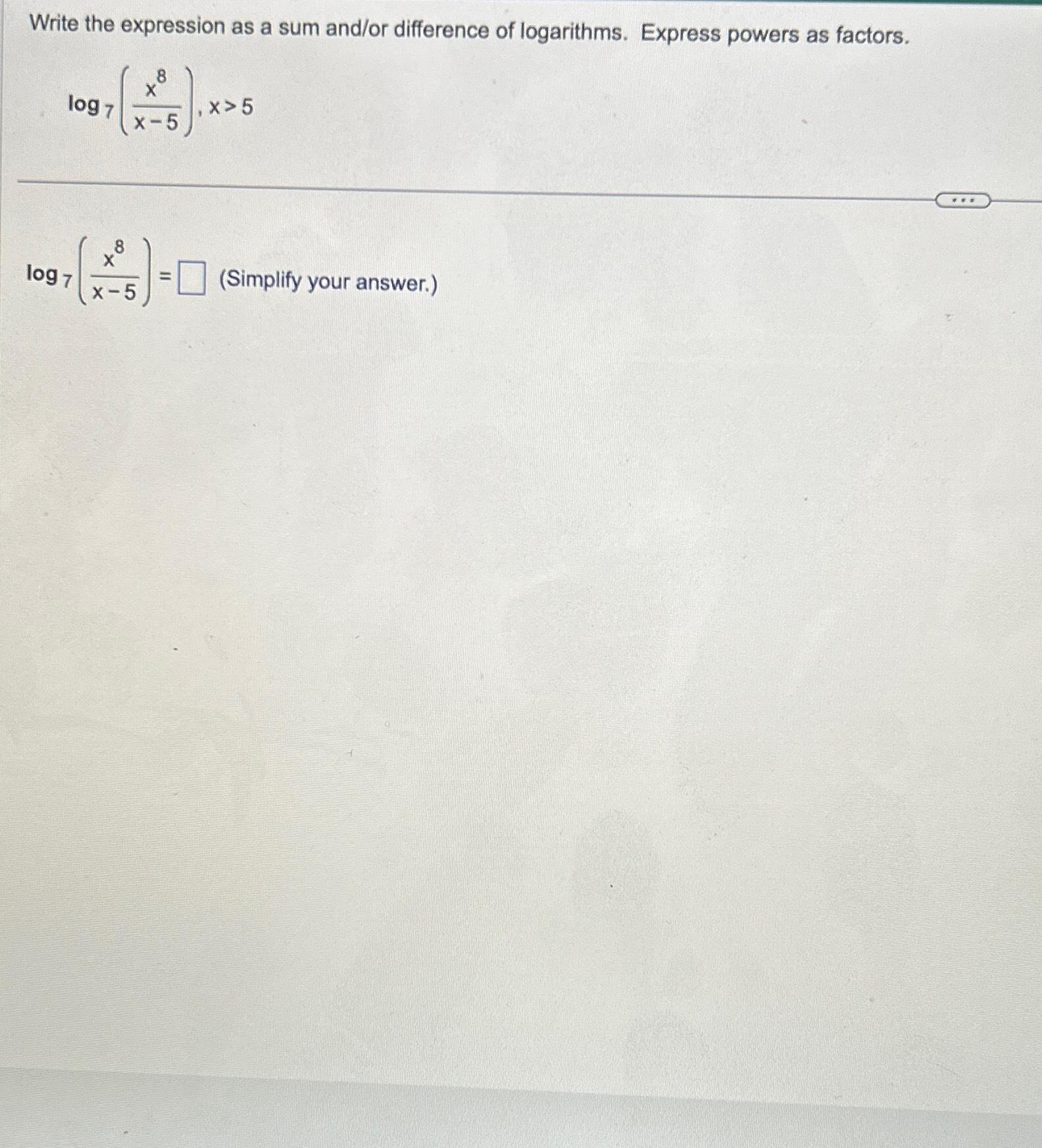 Solved Write the expression as a sum and/or difference of | Chegg.com