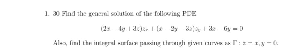 30 ﻿Find the general solution of the following | Chegg.com