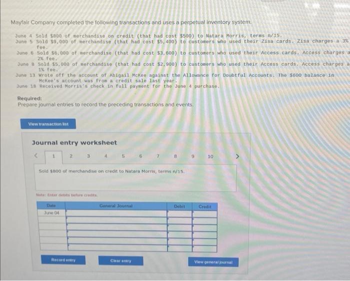 Solved Mayfair Company completed the following transactions | Chegg.com Solved Mayfair Company completed the following transactions | Chegg.com