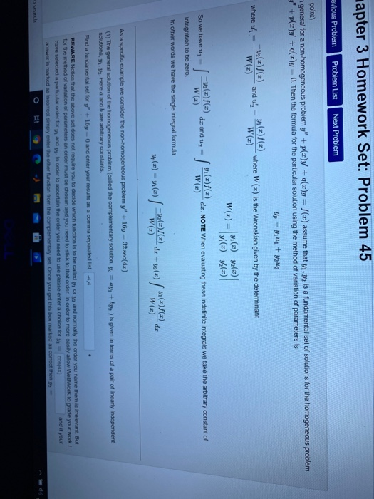 Solved napter 3 Homework Set: Problem 45 evious Problem | Chegg.com