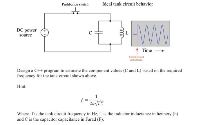 Solved Design a C++ program to estimate the component values | Chegg.com