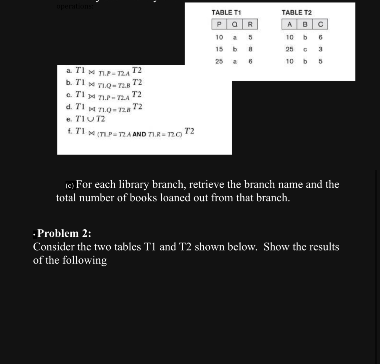 Solved TABLE T1\table[[P,Q,R | Chegg.com