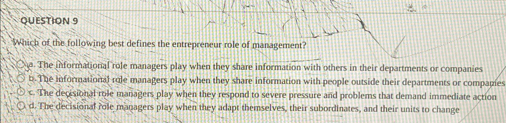 Solved QUESTION 9Which of the following best defines the | Chegg.com