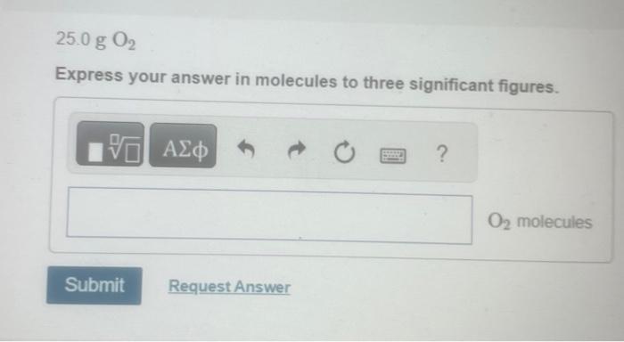 Solved Express your answer in molecules to three | Chegg.com