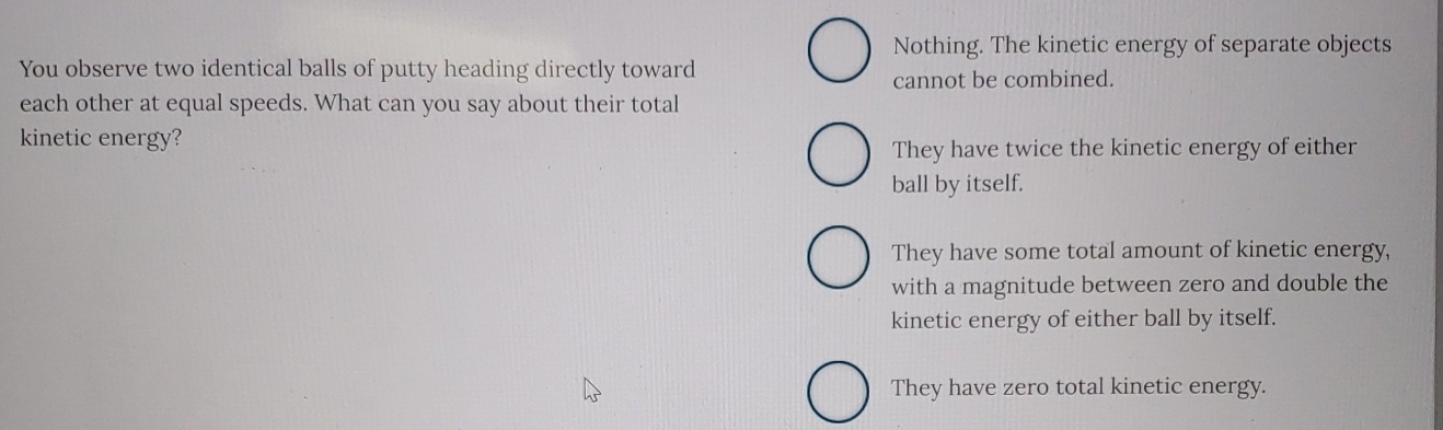 Solved You observe two identical balls of putty heading | Chegg.com