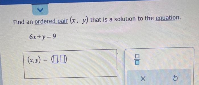 Solved Find an ordered pair (x,y) that is a solution to the | Chegg.com