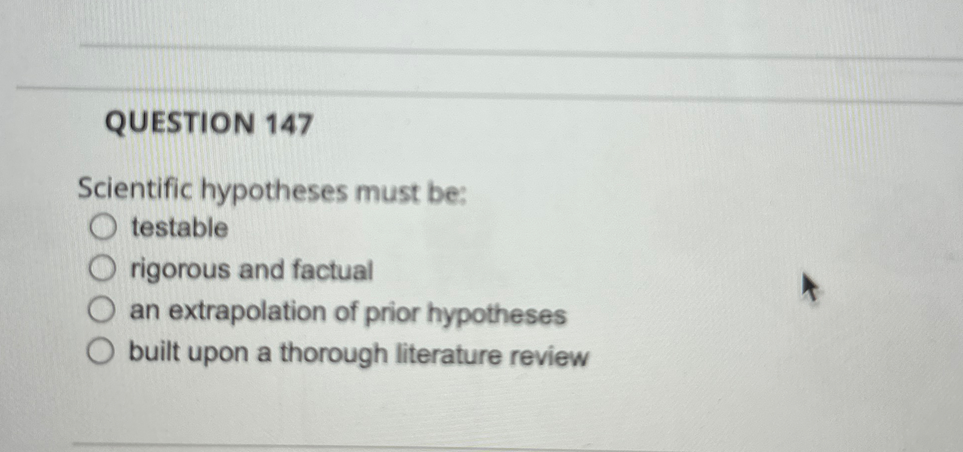 Solved QUESTION 147Scientific hypotheses must | Chegg.com