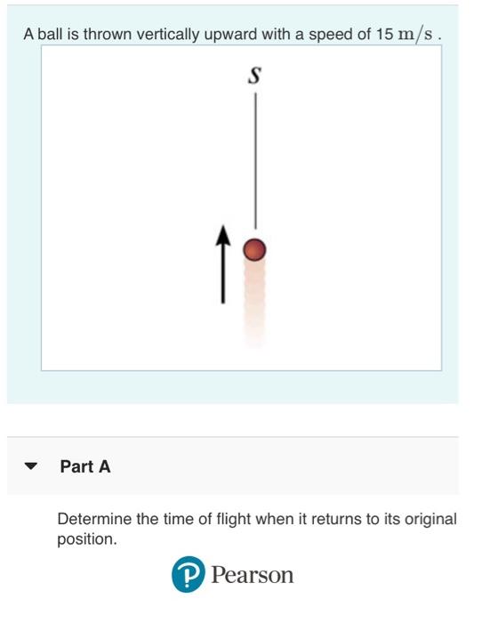 Solved A ball is thrown vertically upward with a speed of 15 | Chegg.com