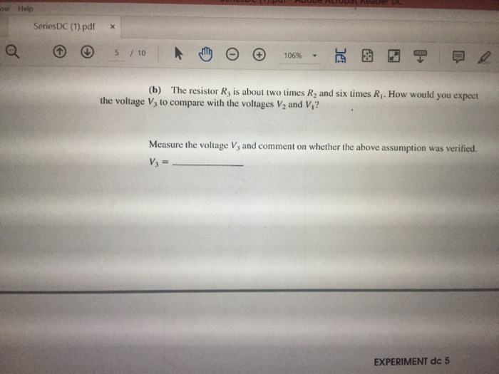 Solved Part 2 Voltage Divider Rule Construct the circuit of | Chegg.com