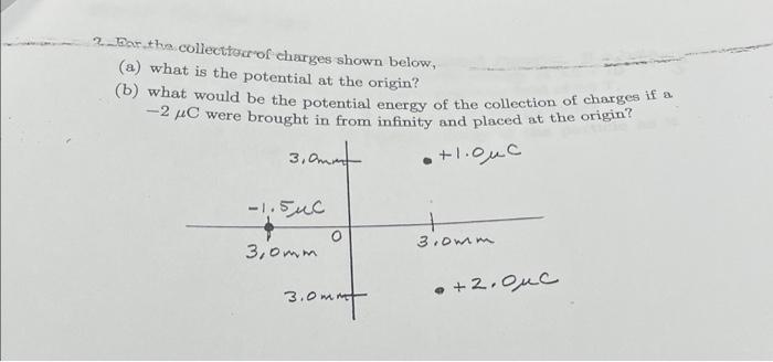 Solved 3. Ear, tha collectfoc of charges shown below, (a) | Chegg.com