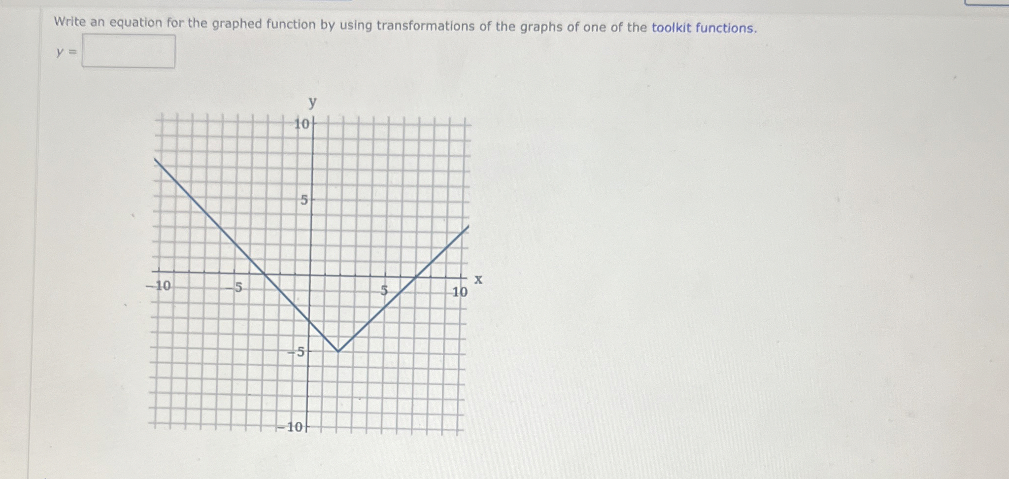 Solved Write an equation for the graphed function by using | Chegg.com