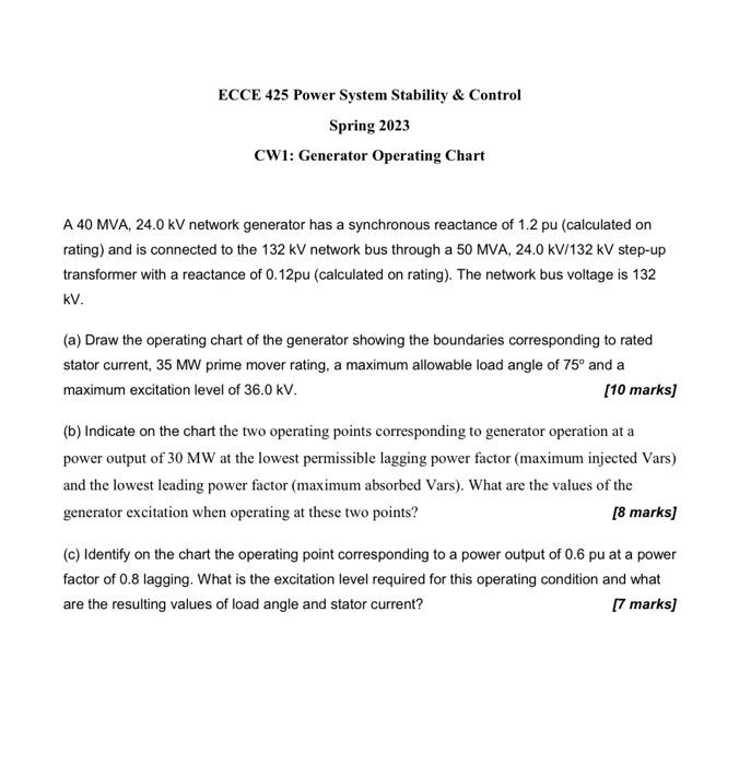 Solved A 40 MVA, 24.0kV network generator has a synchronous | Chegg.com