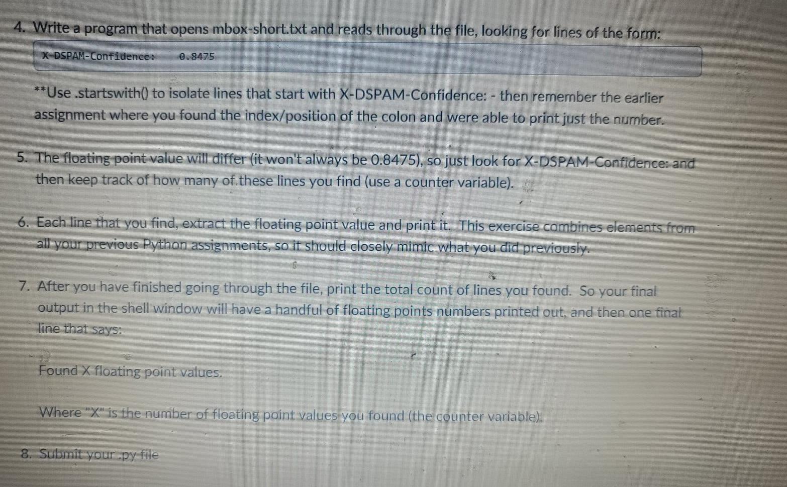 Solved 4. Write a program that opens mbox-short.txt and | Chegg.com